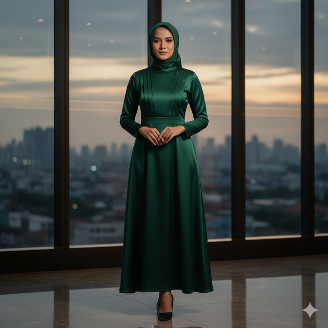 7 Model Gamis Formal Wanita dengan Kesan Pejabat Rapi, Elegan, dan ...