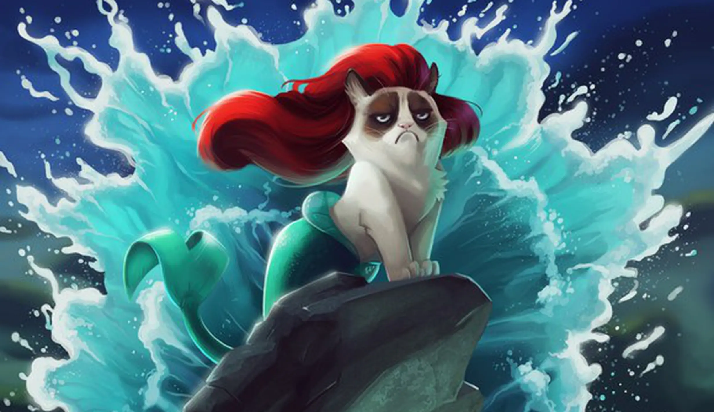 Begini Jadinya Kalau Grumpy Cat Jadi Princess-Princess Disney - Photo ...