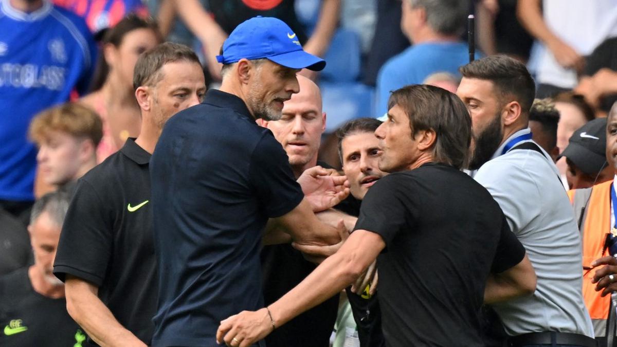 9 Meme Cekcok Tuchel dan Conte di Laga Chelsea Vs Tottenham: Eh Malah ...