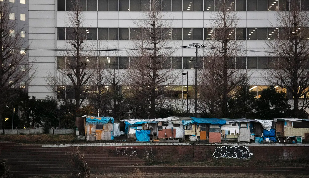 FOTO: Potret Malang Tunawisma di Balik Gemerlap Jepang - Foto Liputan6.com