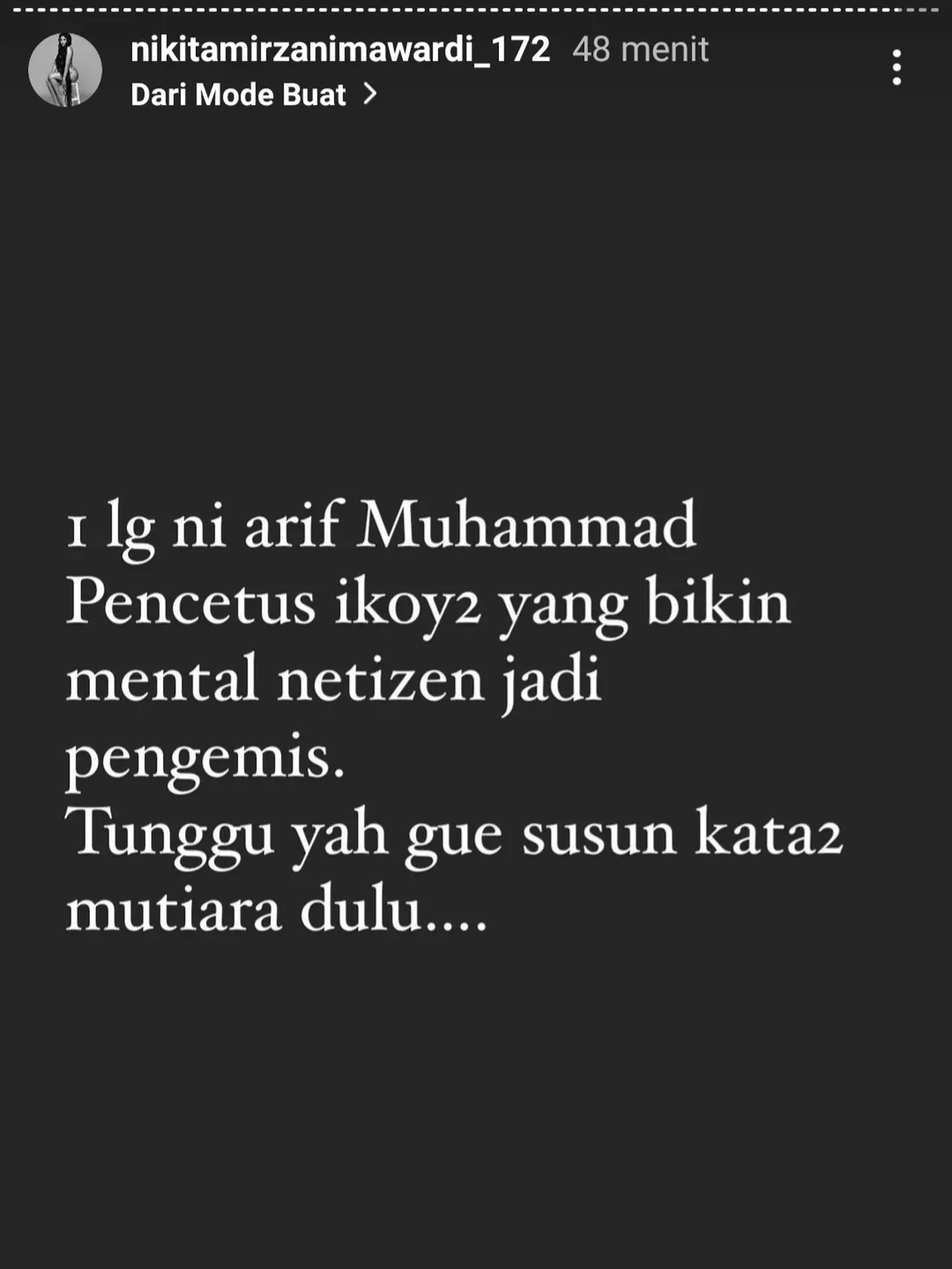 Kata-Kata Mutiara Nikita Mirzani buat Netizen Penganut Ikoy-ikoyan Arief Muhammad: Mau Duit ...