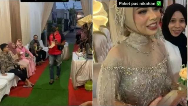 6 Potret Kurir Antar Paket di Momen Pernikahan, Bikin Pengantin Tersipu Malu - Hot Liputan6.com
