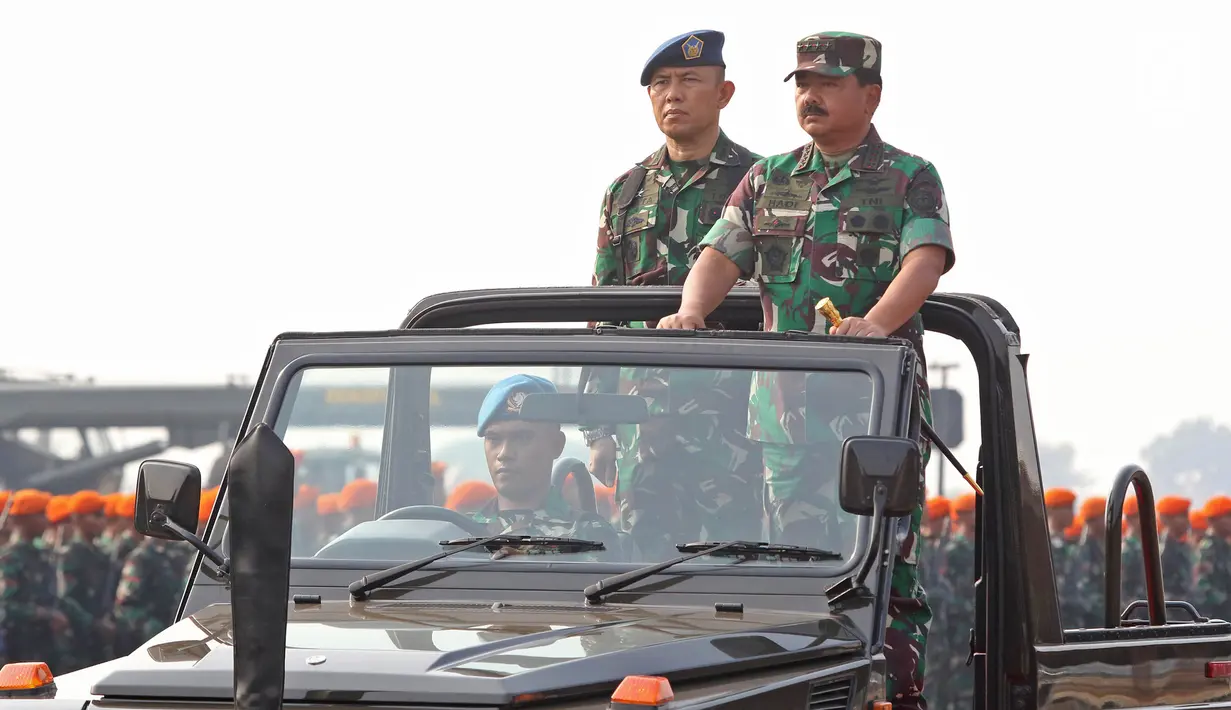 FOTO: Panglima TNI Pimpin Apel Pengamanan Pelantikan Presiden - Foto Liputan6.com