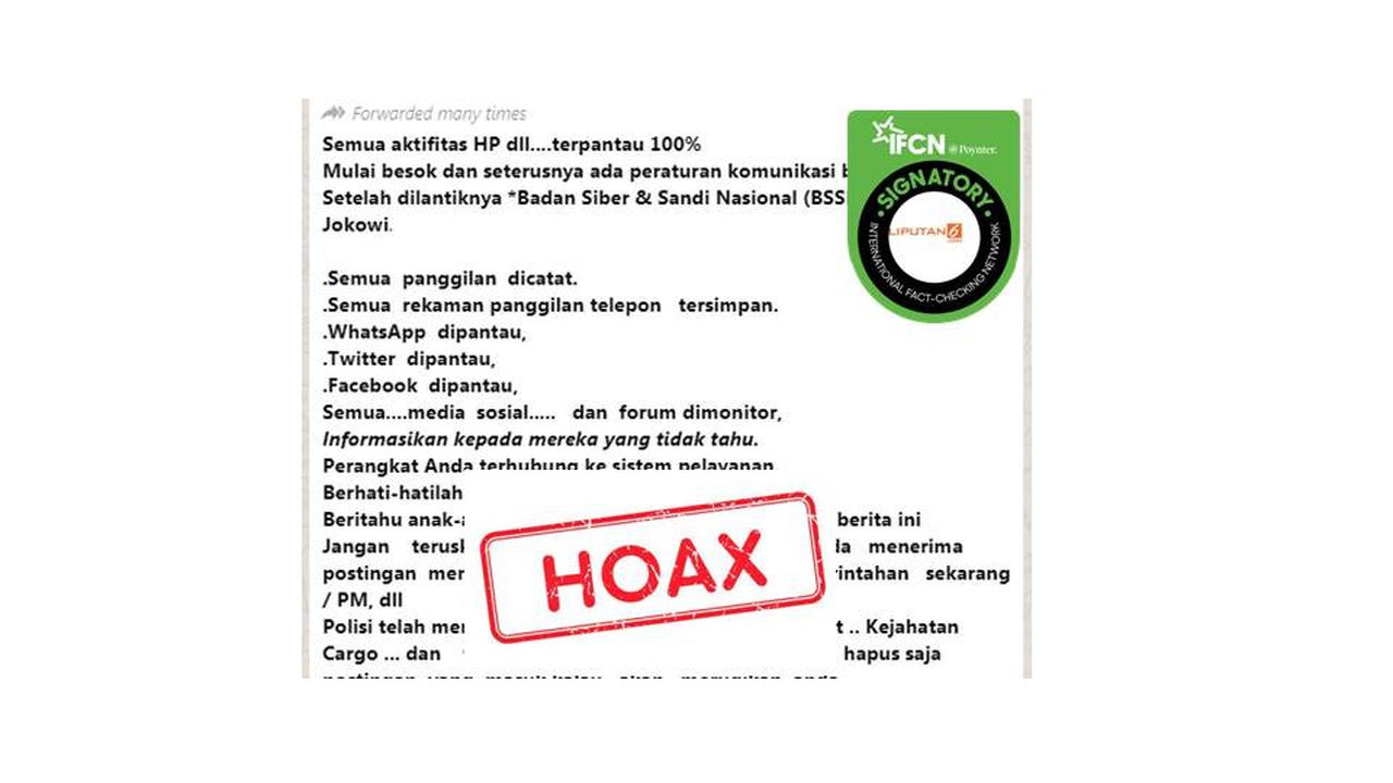 Cek Fakta: Hoaks Pesan Berantai Sebut Pemerintah Pantau Aktivitas HP