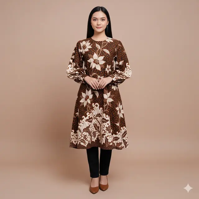 9 Model Tunik Batik Lengan Bishop Simple Tapi Mewah yang Elegan di 2025 ...