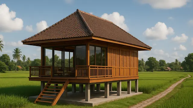 7 Gambar Rumah Sederhana Tapi Mewah di Tengah Sawah, Penataan Cantik dan Estetik - Lifestyle ...