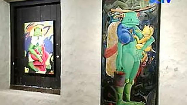 Lukisan Katak Budi Karmanto Dipamerkan - News Liputan6.com