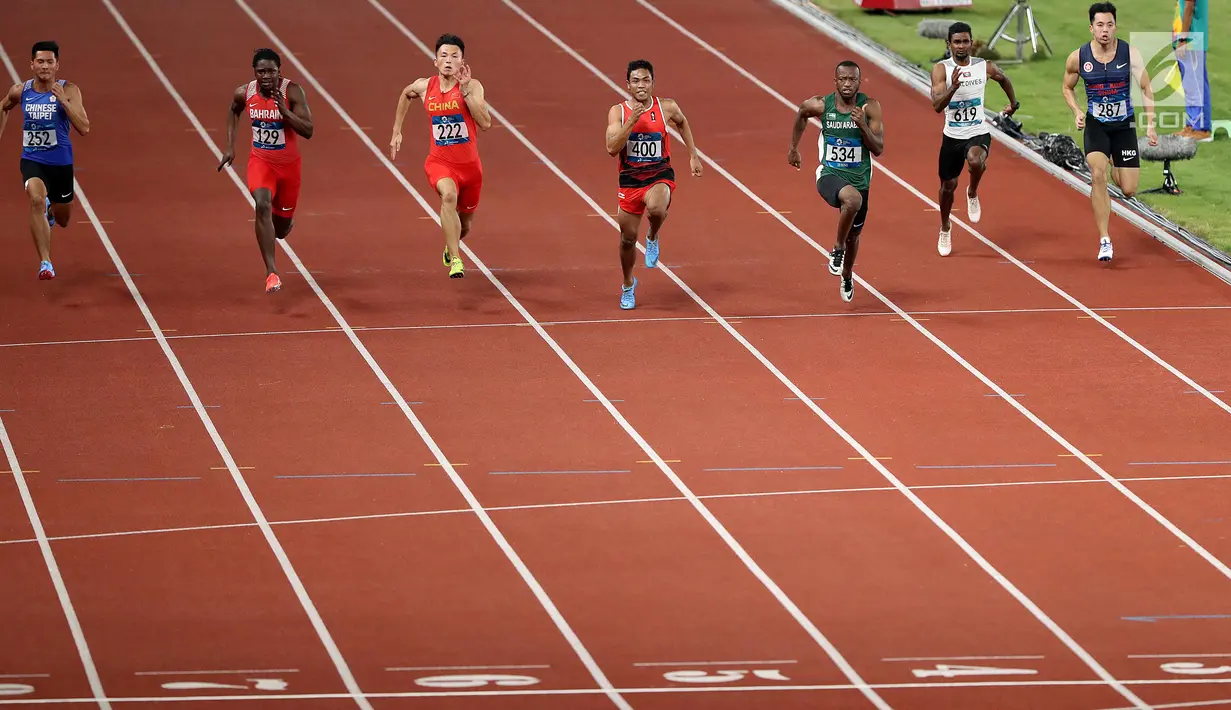 FOTO: Finis di Urutan Kedua, Lalu Muhammad Zohri Maju ke Babak Final ...