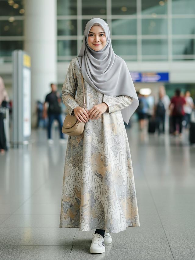 7 Model Gamis Batik untuk Seragam Umroh Wanita, Tampil Nyaman dan Anggun