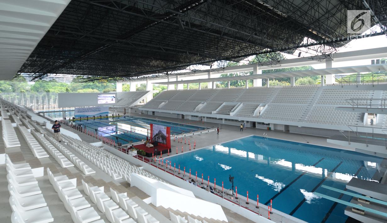 PHOTO: Dinyatakan Selesai, Ini Wajah Baru Stadion Renang Gelora Bung Karno - Foto Liputan6.com