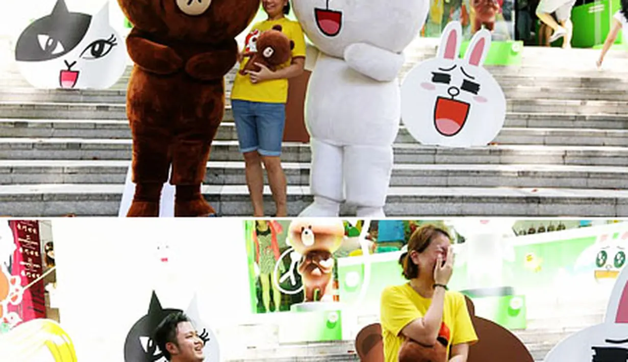 Foto Detik-Detik Melamar Pakai Kostum Beruang Brown - Photo Fimela.com