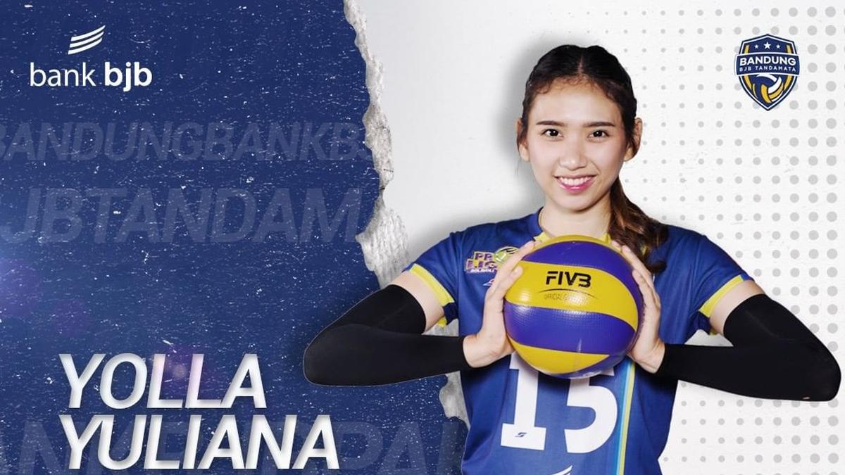 5 Potret Pesona Yolla Yuliana, Middle Blocker Bandung Bank BJB di ...