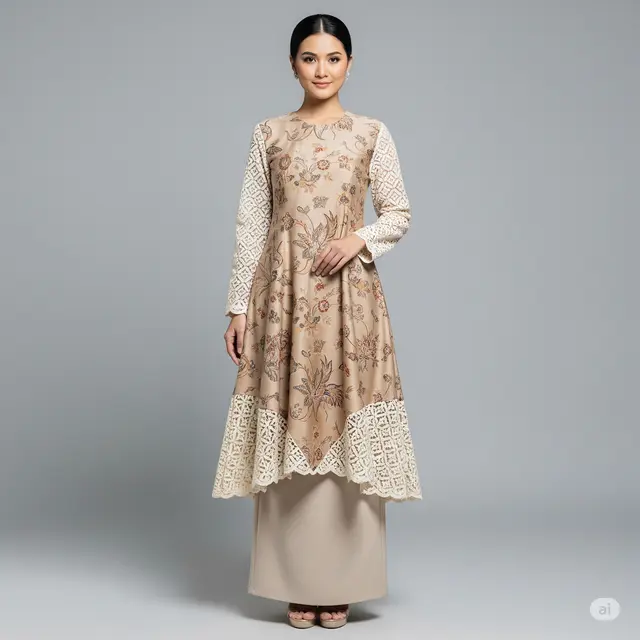 8 Inspirasi Batik Brokat Modern Lengan Panjang, Elegan untuk Berbagai ...