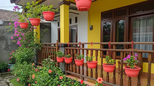 10 Cara Menata Bunga di Teras Rumah Sederhana 2025, Tampak Luas & Indah ...