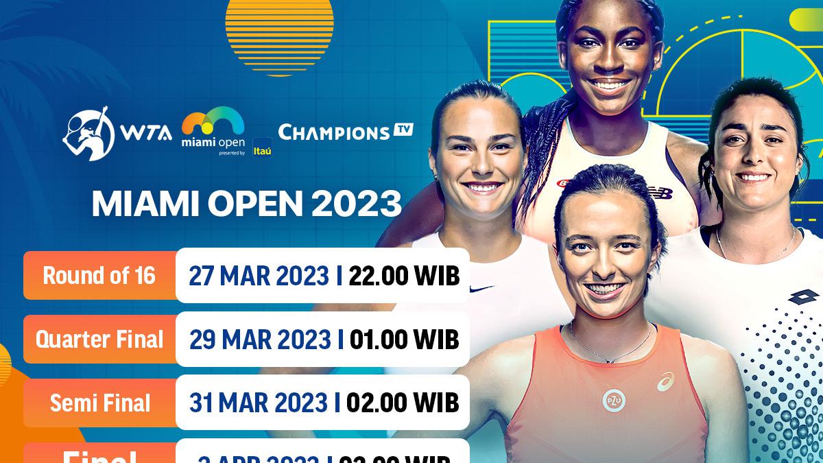 Jadwal Live Streaming WTA 1000 Miami Open 2023 di Vidio Pekan Ini ...
