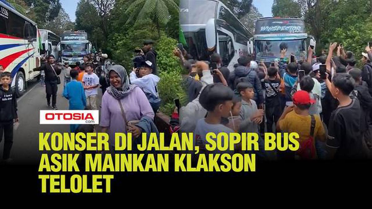 Momen Unik Bus Mainkan Klakson Telolet Mirip Konser di Jalan Bikin Warga Sekitar Auto Joget ...
