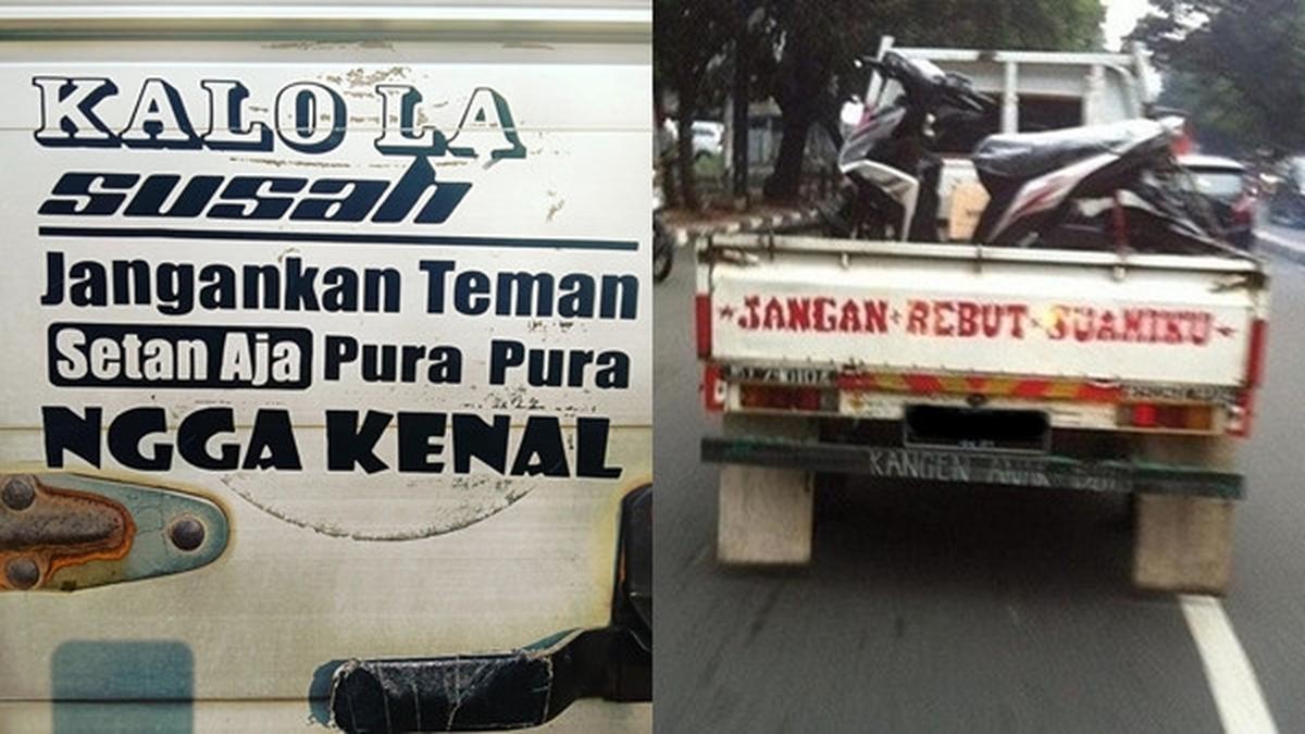 Memes Tulisan Belakang Truk