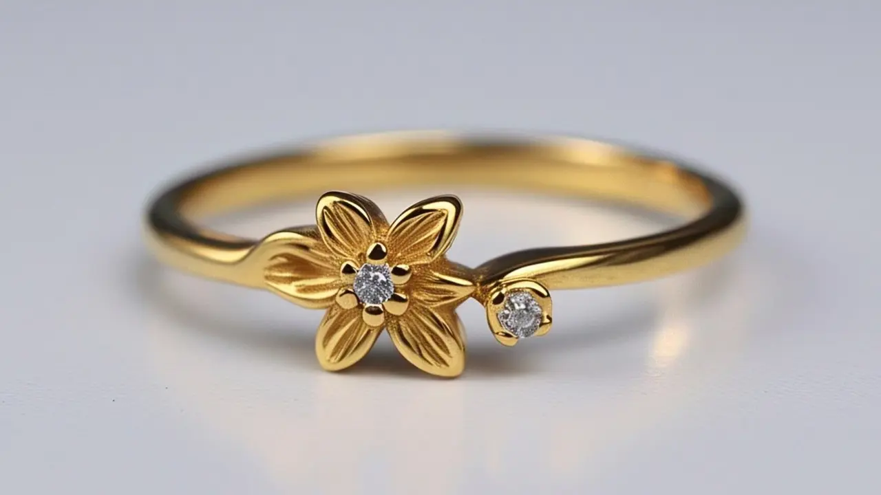 7 Cincin Emas Islami Motif Bunga dengan Desain Simpel, Cek Update Harga ...