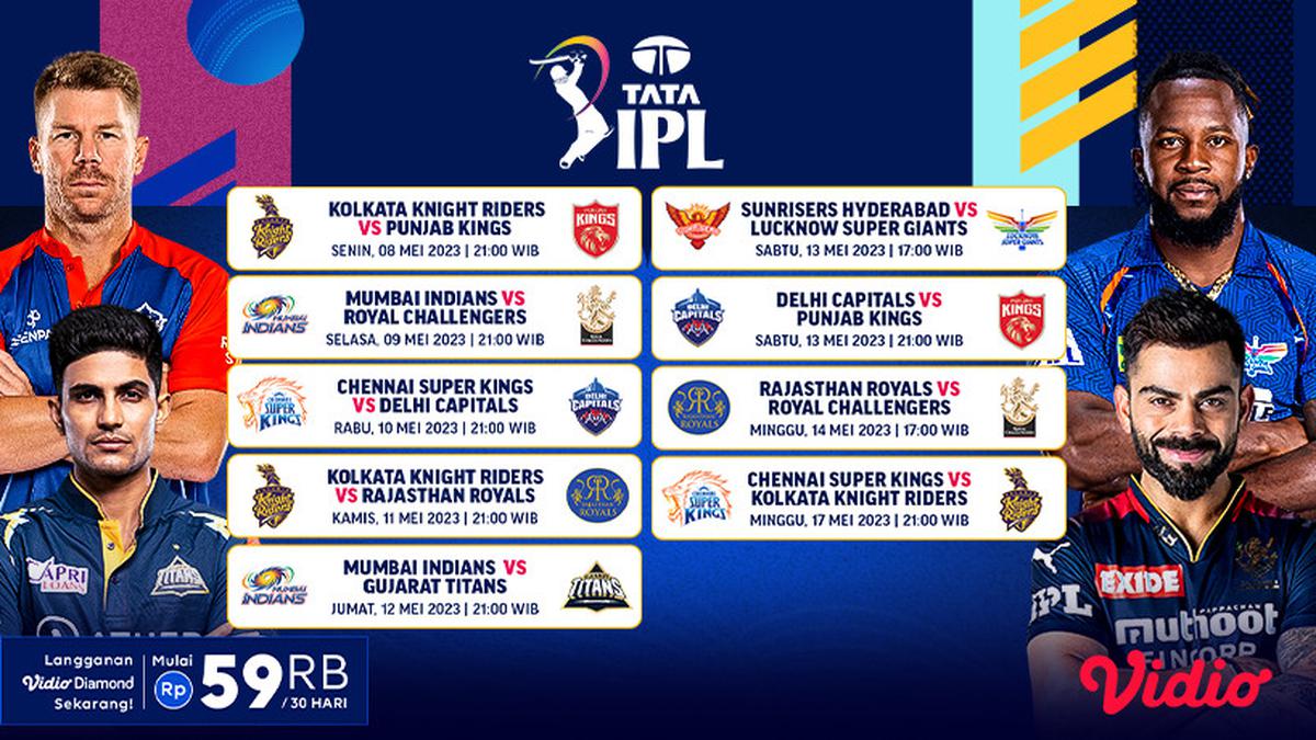 Jadwal Indian Premier League 2023, Live di Vidio 8-14 Mei: Kolkata ...