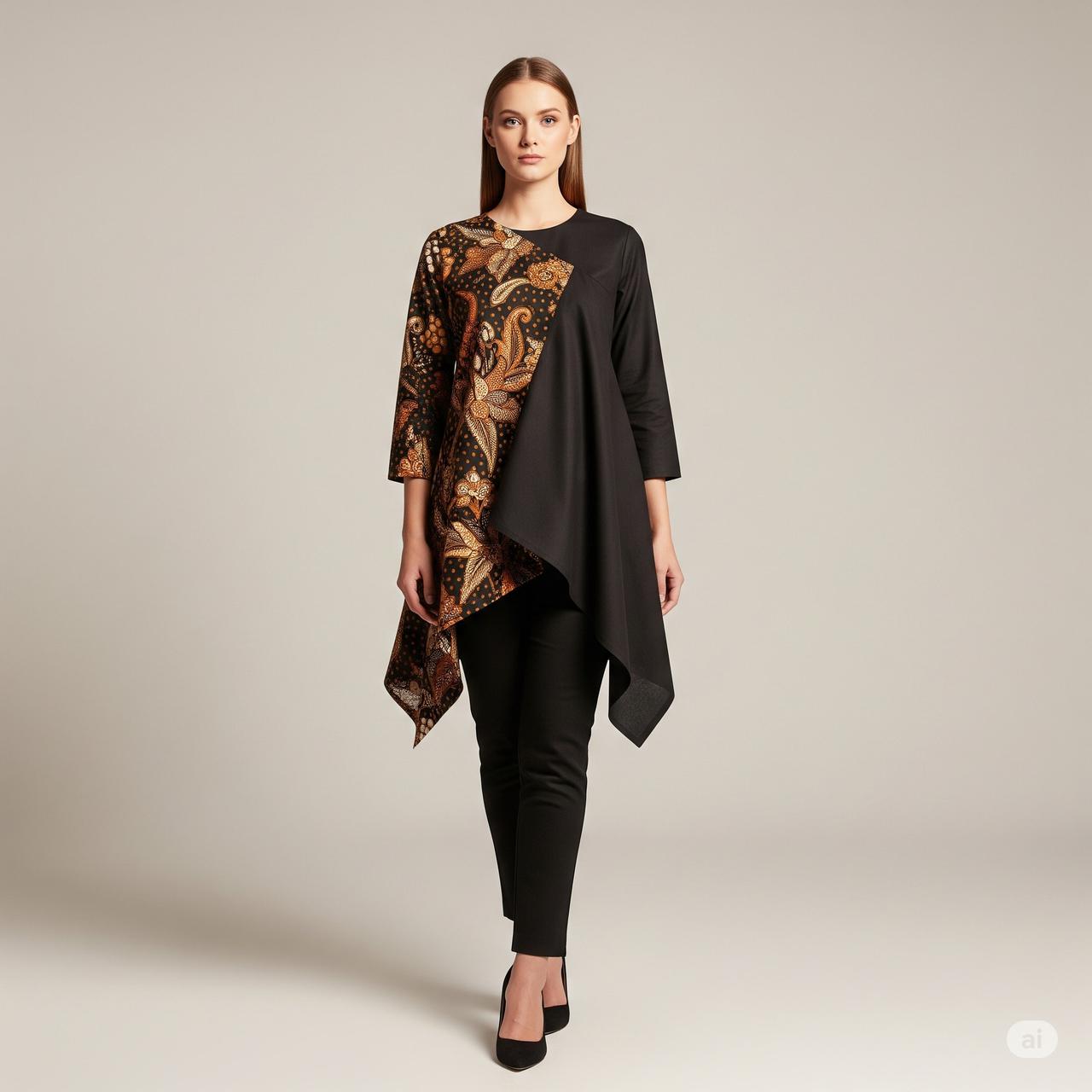 9 Model Atasan Batik Wanita Trendy 2025: Modern, Stylish, Elegan - Hot ...