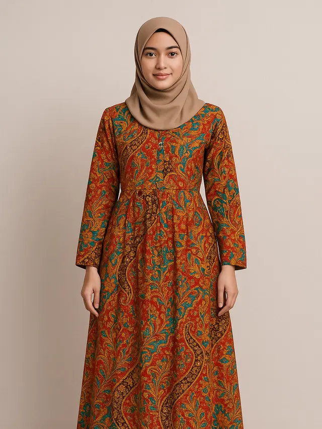 Tampil Cantik dan Elegan dengan Gamis Batik dan Hijab, Ini 5 Model Terpopuler 2025 - Fashion ...