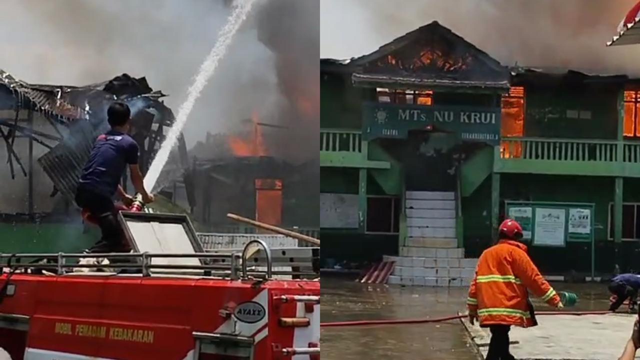 Kronologi MTs Milik NU di Lampung Kebakaran, Api Diduga Akibat ...