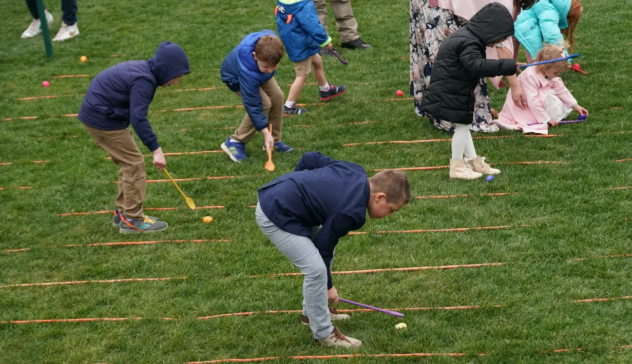 FOTO: Pertama Sejak 2019, Tradisi Easter Egg Roll Kembali ke Gedung ...