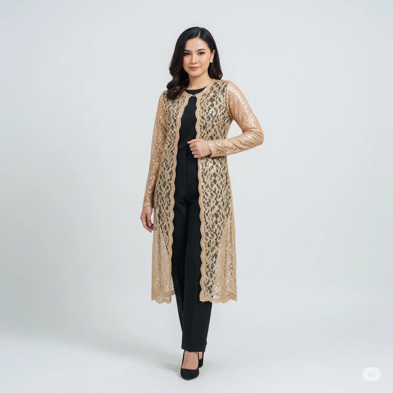 9 Inspirasi Model Cardigan Brokat Modern: Tampil Mewah dan Stylish ...