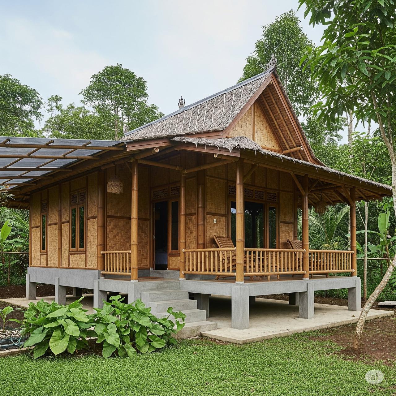 10 Inspirasi Model Rumah Sederhana dari Bambu yang Asri, Tawarkan ...