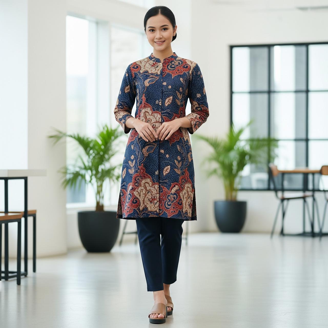 9 Model Atasan Batik Wanita Cocok untuk Acara Formal dan Informal ...