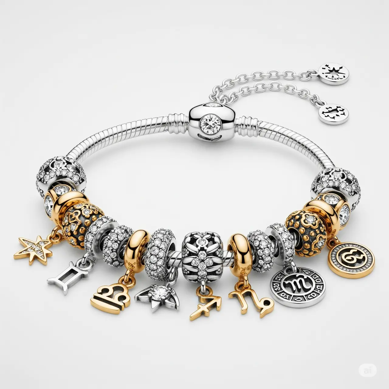 6 Model Gelang Pandora Emas Terbaru 2025 dengan Berbagai Tema Charm ...