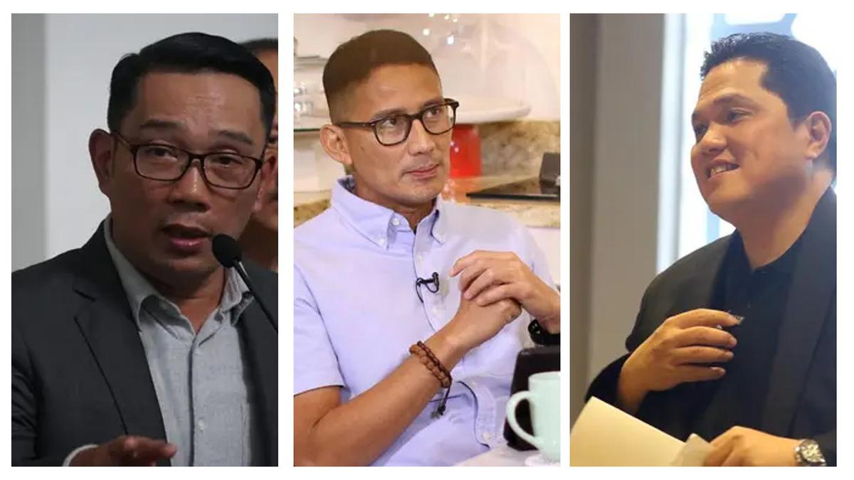 Survei Cawapres Litbang Kompas: Ridwan Kamil, Sandiaga Uno, dan Erick Tohir Masuk 3 Besar ...