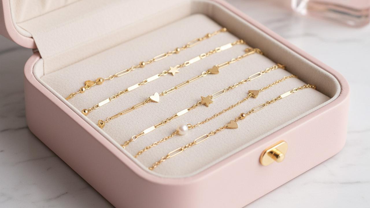 9 Model Gelang Emas Tipis Rantai Figaro untuk Remaja Putri yang Stylish ...