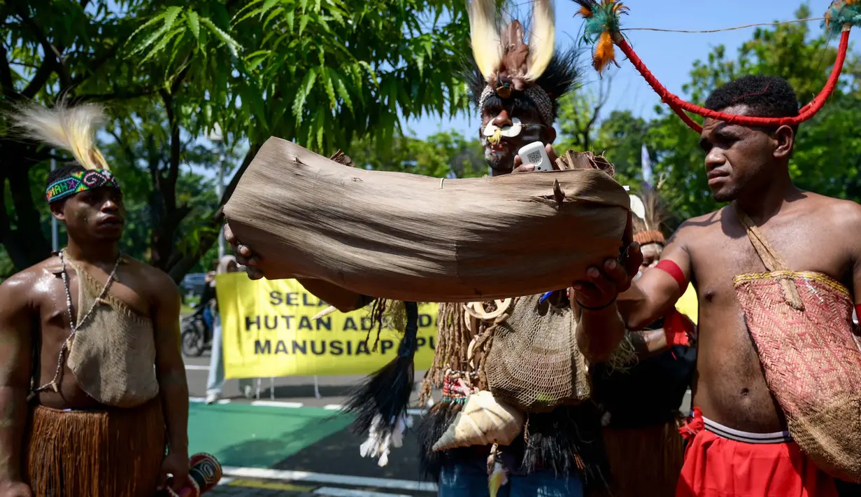Datangi Gedung Mahkamah Agung, Suku Adat Awyu dan Moi Minta Konsesi ...