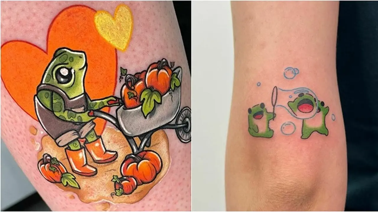 6 Potret Desain Tato Katak Ukuran Besar Vs Kecil, Sama-Sama Memukau ...