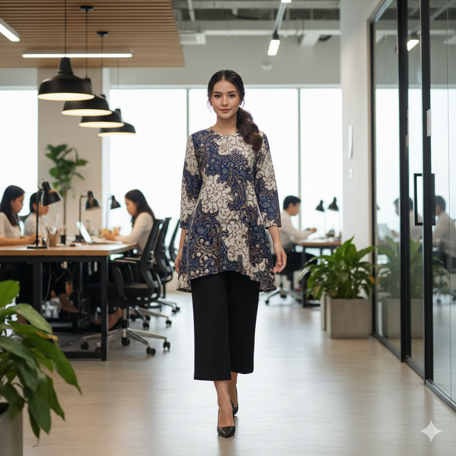 7 Model Atasan Batik Formal Wanita, Referensi Tampil Elegan dan Percaya ...