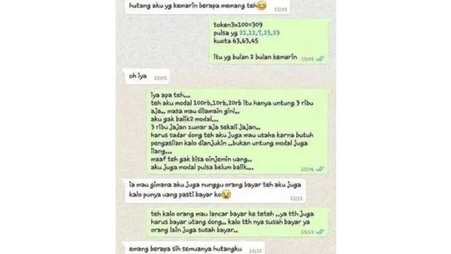 5 Chat Minta Utang Pulsa Ini Bikin Geleng Kepala - Hot Liputan6.com