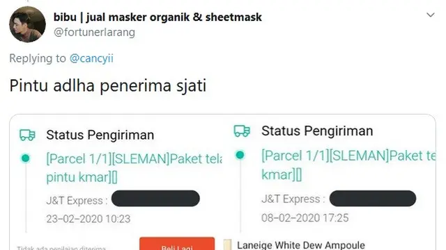 6 Keterangan Nama Penerima Paket Yang Ditulis Kurir Ini Kelewat Absurd