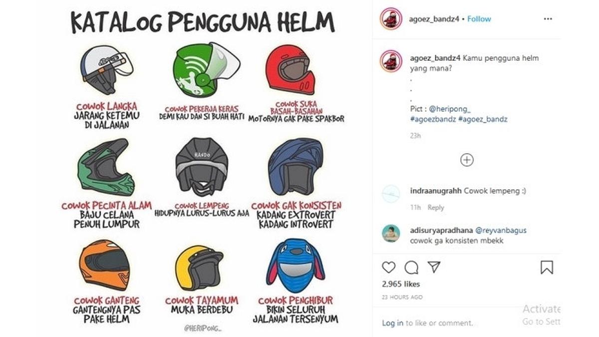 Meme Otomotif Pekan Ini: Inilah Katalog Pengguna Helm - Otomotif ...