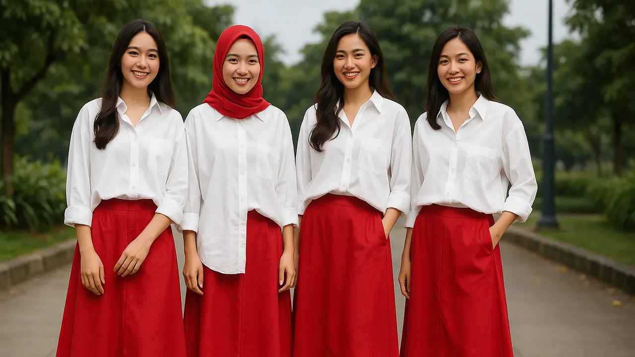 17 Model OOTD Merah Putih, Tampil Stylish dan Patriotik untuk Segala ...
