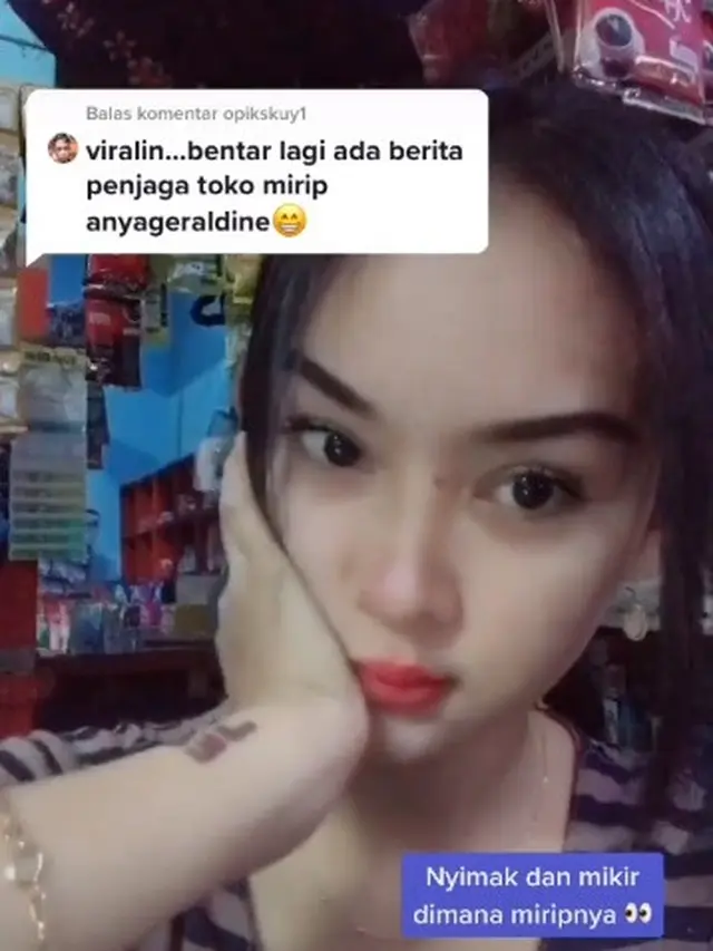 7 Potret Intan Rose, Penjaga Warung yang Viral Mirip Anya Geraldine - Hot Liputan6.com