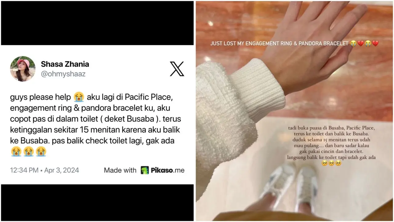 Selebgram Shasa Zania Kehilangan Cincin Tunangan, Netizen Ikutan Nangis ...