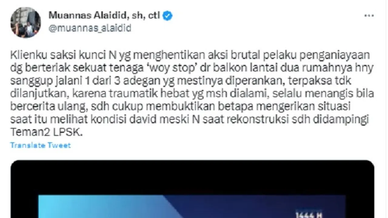 Saksi Kunci N Kasus Dugaan Mario Dandy Aniaya David Tak Kuasa Jalani ...