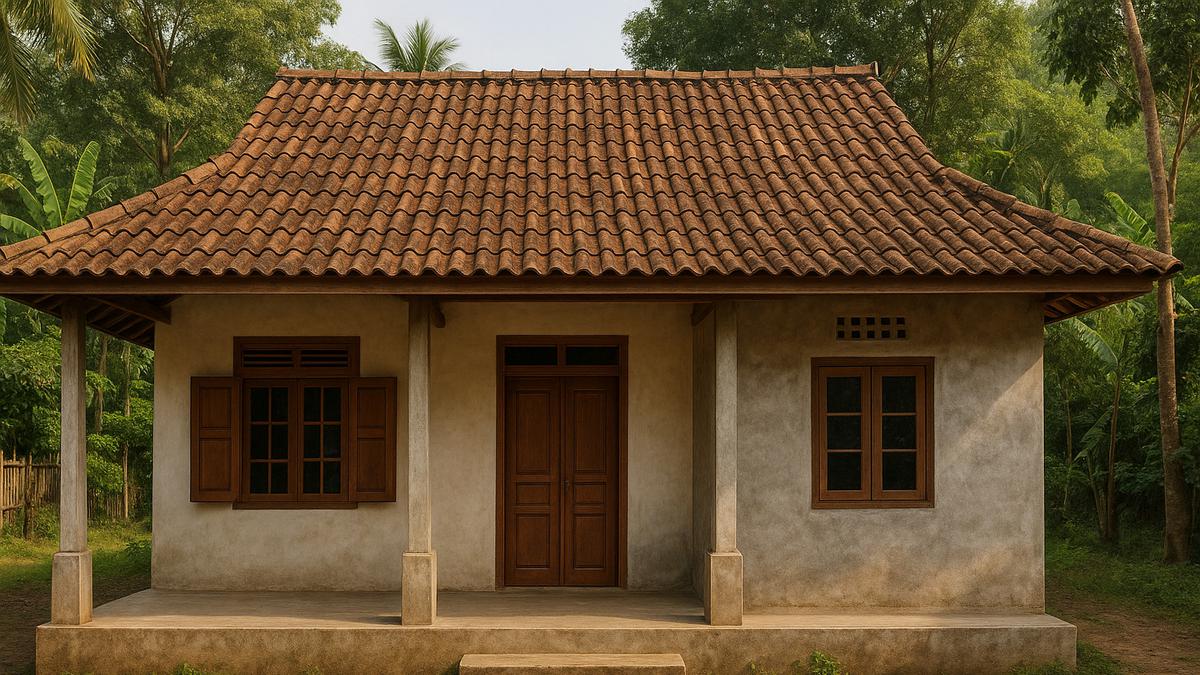 6 Model Rumah di Desa dengan Dinding Plester yang Simpel dan Estetik ...