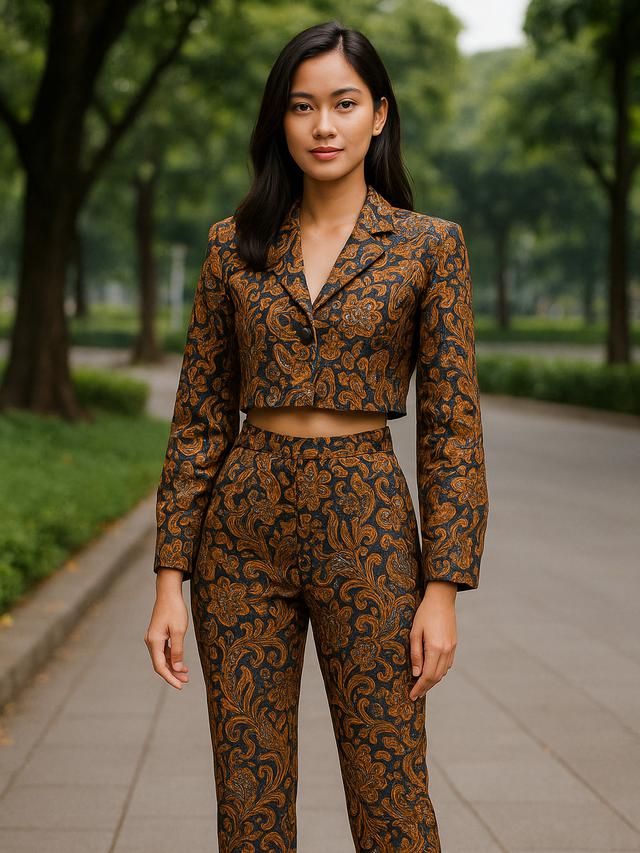 11 Model Blazer Crop Top Batik Lengan Panjang, Tampil Elegan dan Modern ...