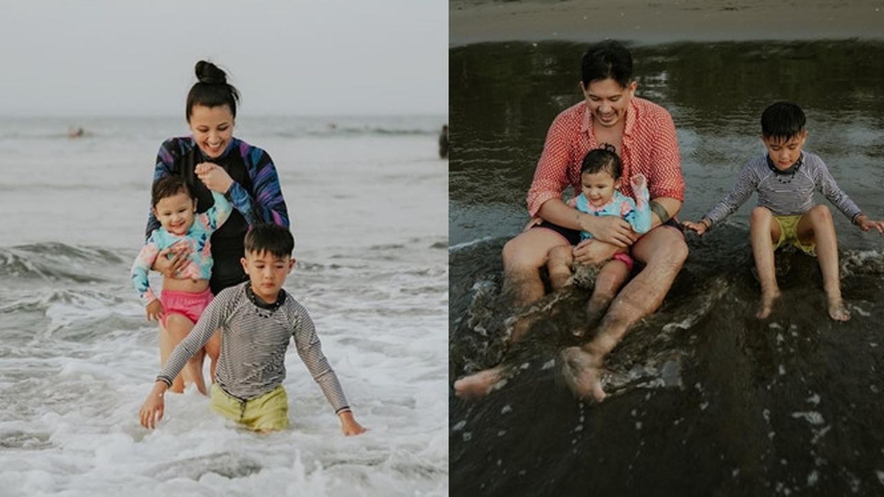 6 Momen Liburan Keluarga Pasangan Sharena dan Ryan Delon, Seru Bareng Anak