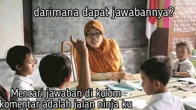 6 Meme Absurd Tanya Jawab di Kelas Ini Bikin Geregetan - Hot Liputan6.com