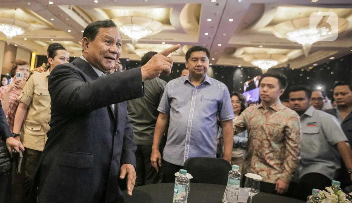 Calon Presiden Prabowo Subianto Sampaikan Pandangan di Forum Trimegah Sekuritas Political and ...