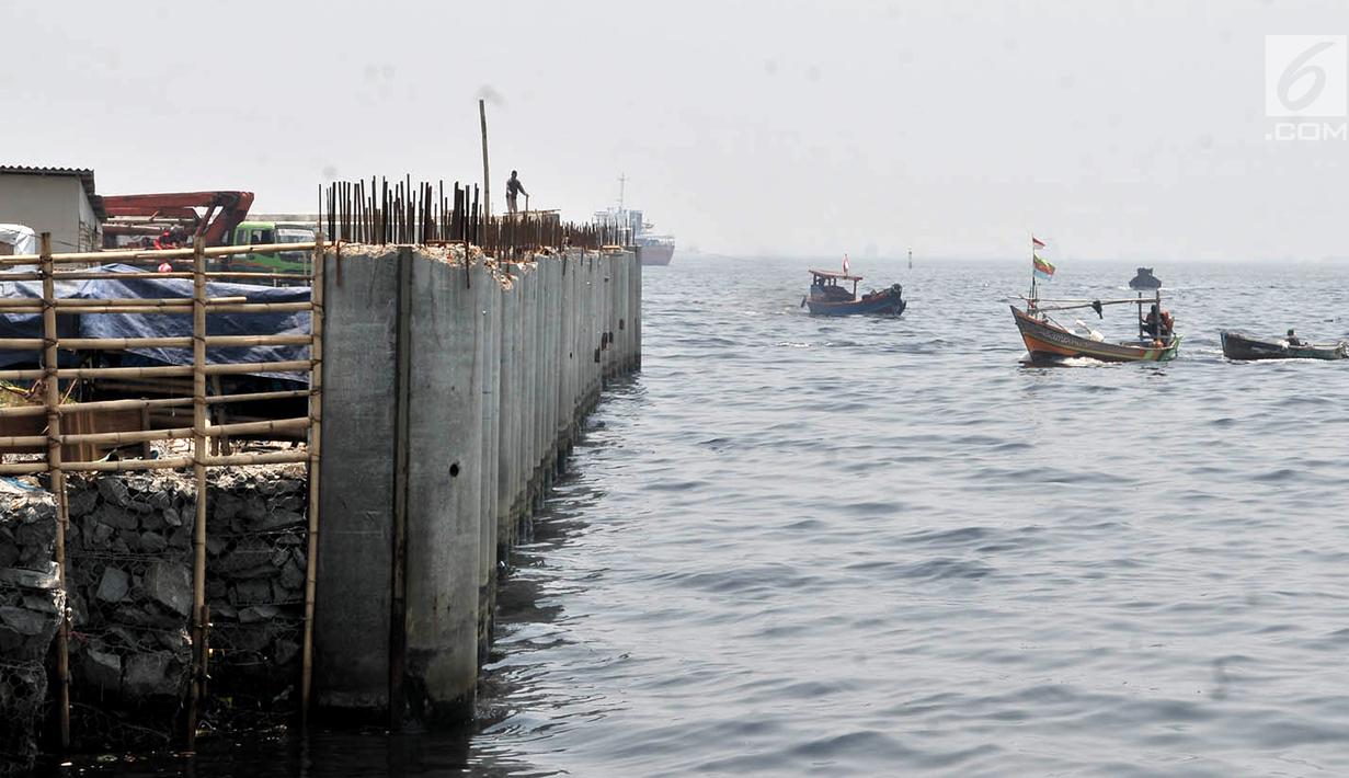 FOTO: Progres Pembangunan Tanggul Laut Raksasa Jakarta - Foto Liputan6.com