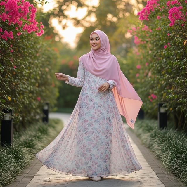 9 Model Gamis Chiffon Flowy Terbaru, Tampil Anggun dan Modern di 2025